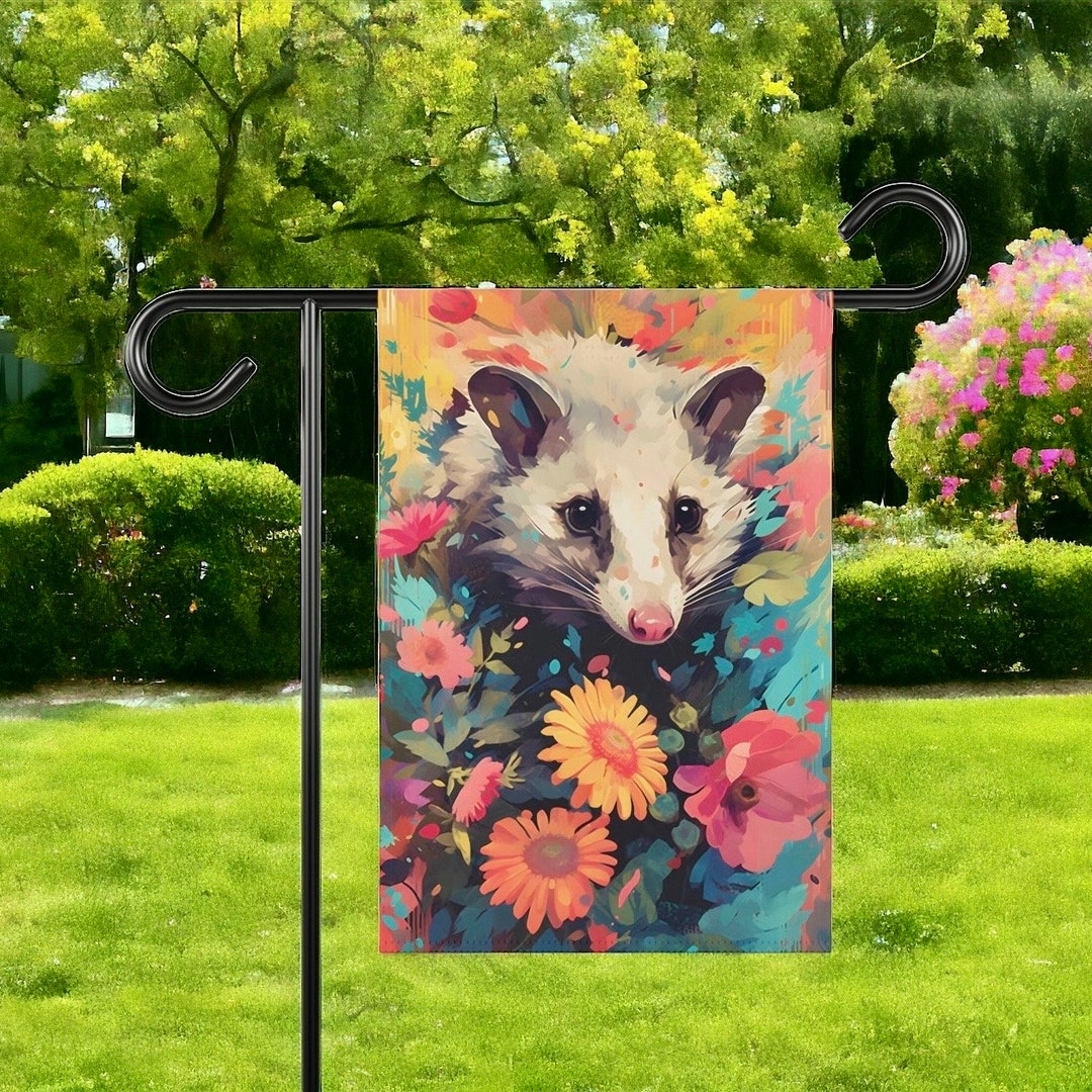 Possum Garden Flag for Opossum Lovers, Yard Art Opossum Decor Gifts - Etsy