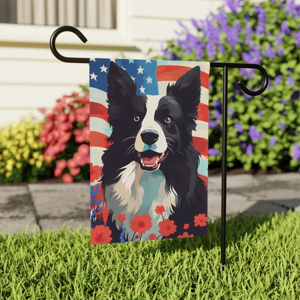Border Collie Garden Flag - Etsy