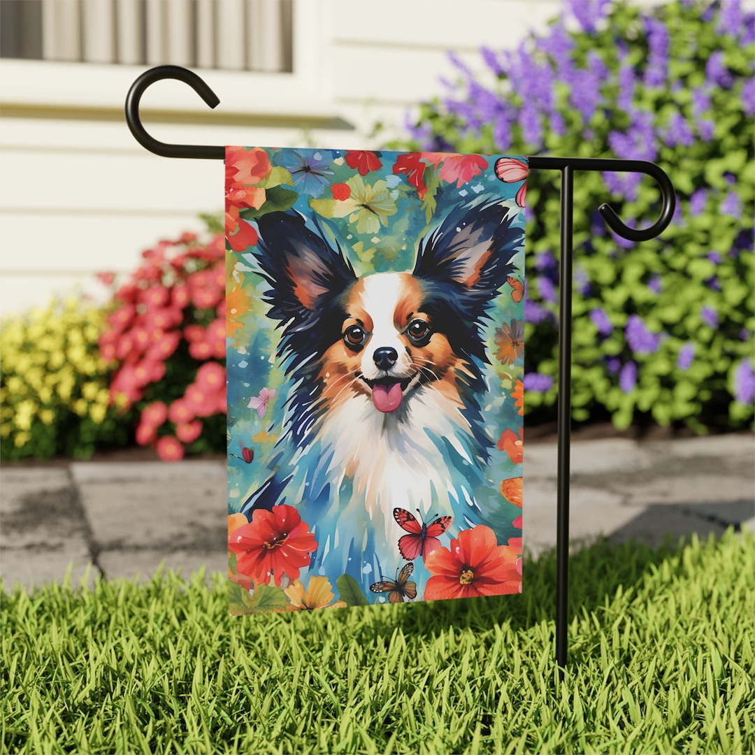 Papillon Dog Garden Flag, Papillon Mom, Papillon Gifts Decor Art, New ...