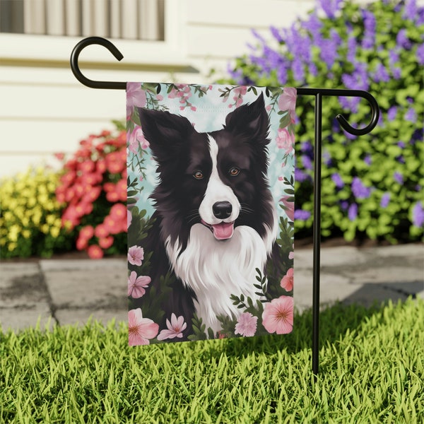 Border Collie Garden Flag - Etsy