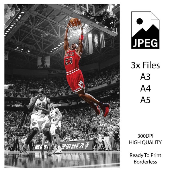 Michael Jordan Poster Horizontal - Etsy
