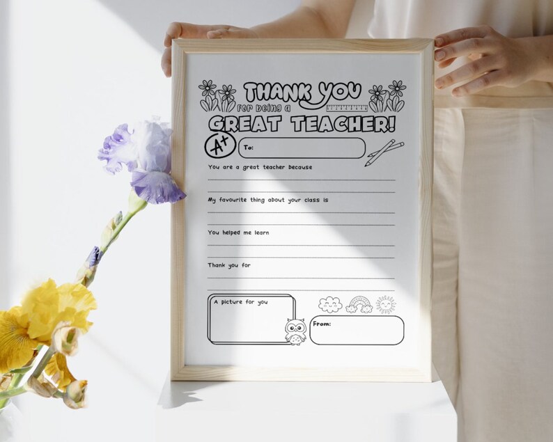 Teacher Appreciation Printable Week Gift, Thank You Teacher Gifts ...