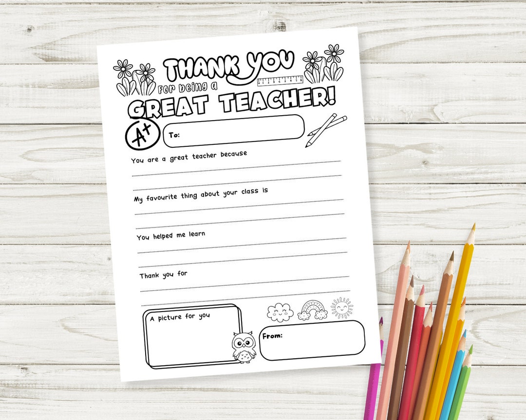Teacher Appreciation Printable Week Gift, Thank You Teacher Gifts ...