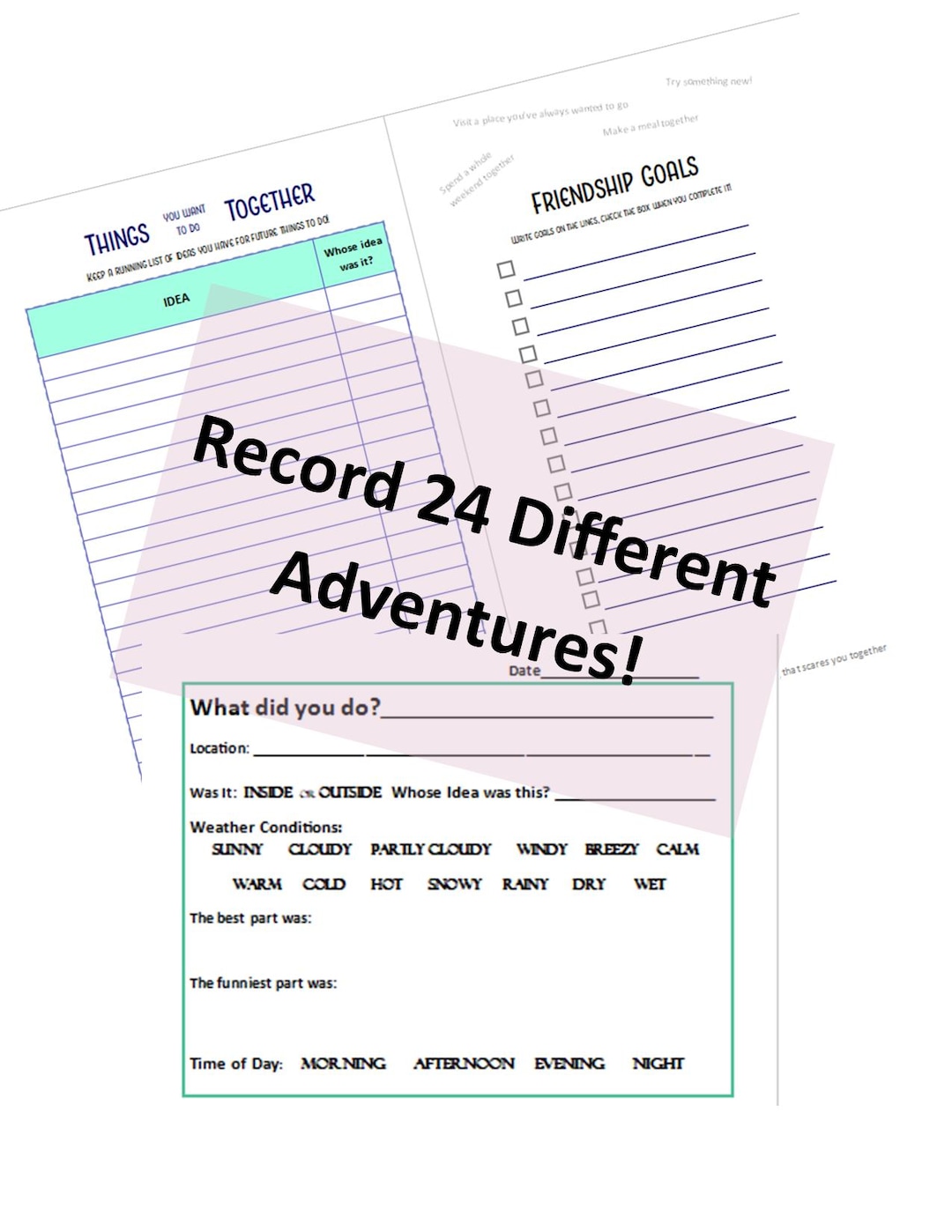 Friendship Adventure Together Book - Etsy