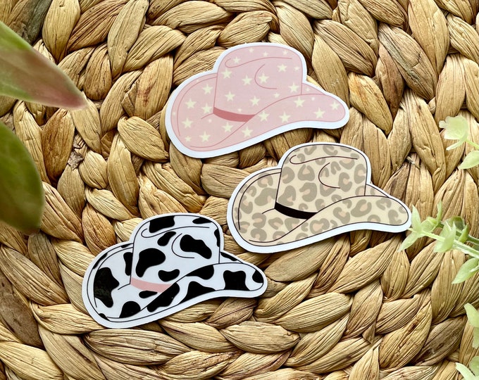 Cowgirl Cowboy Hats Vinyl Stickers. Western Theme Stickers - Etsy