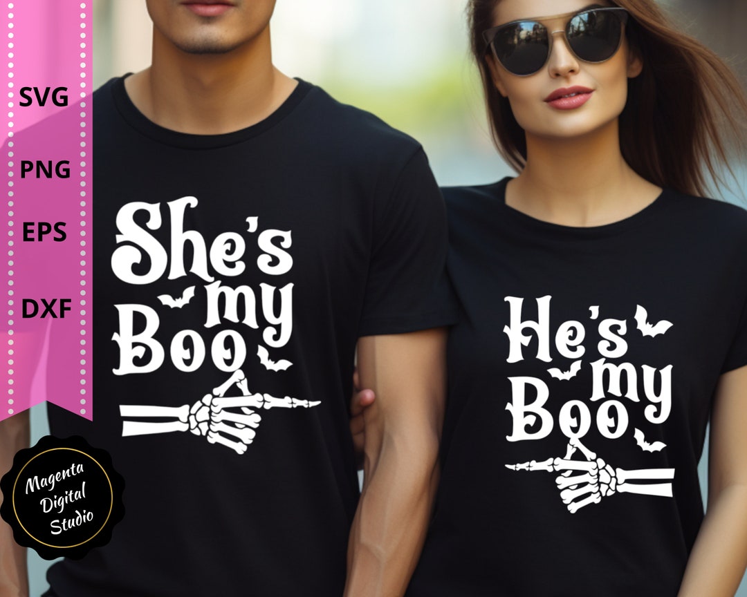He's My Boo, She's My Boo Couples SVG | Couples Halloween SVG Vinyl Cut ...