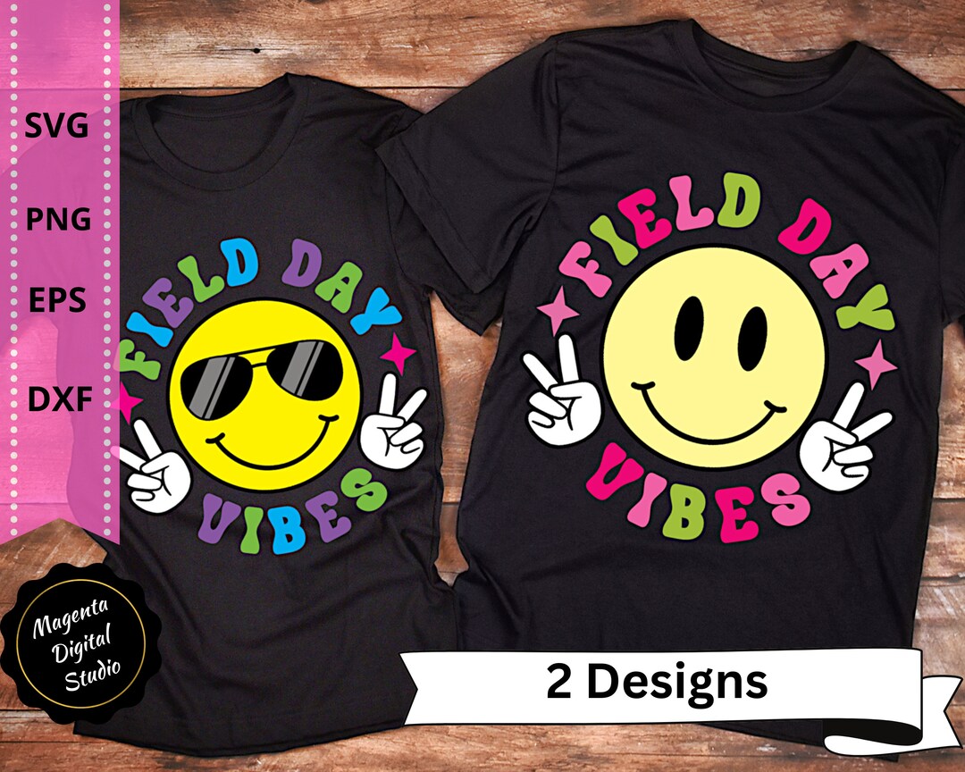 Field Day Vibes SVG Bundle| Smiley Face Svg for Field Day - Etsy