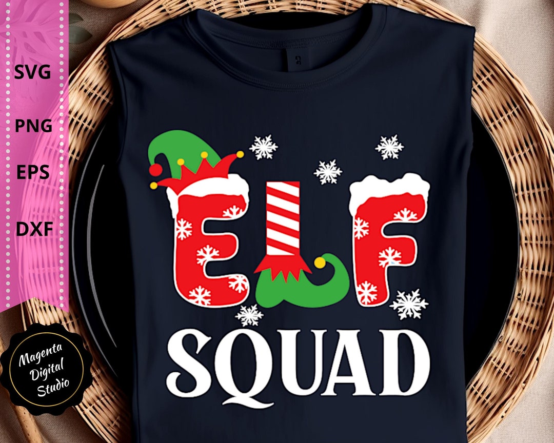 Elf Squad Christmas SVG: Cricut & Silhouette Cut File - Etsy