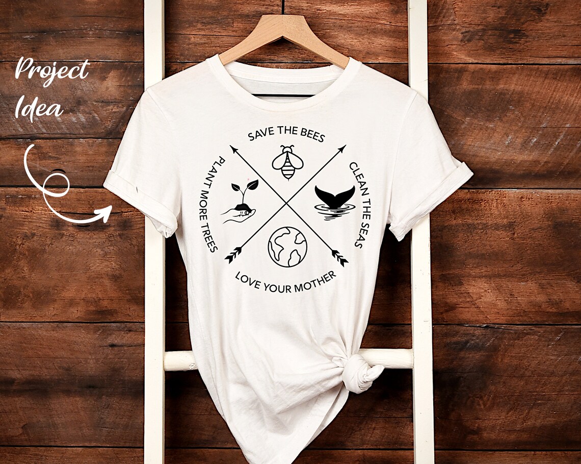 Earth Day SVG Save the Bees Plant More Trees Clean the Seas | Etsy