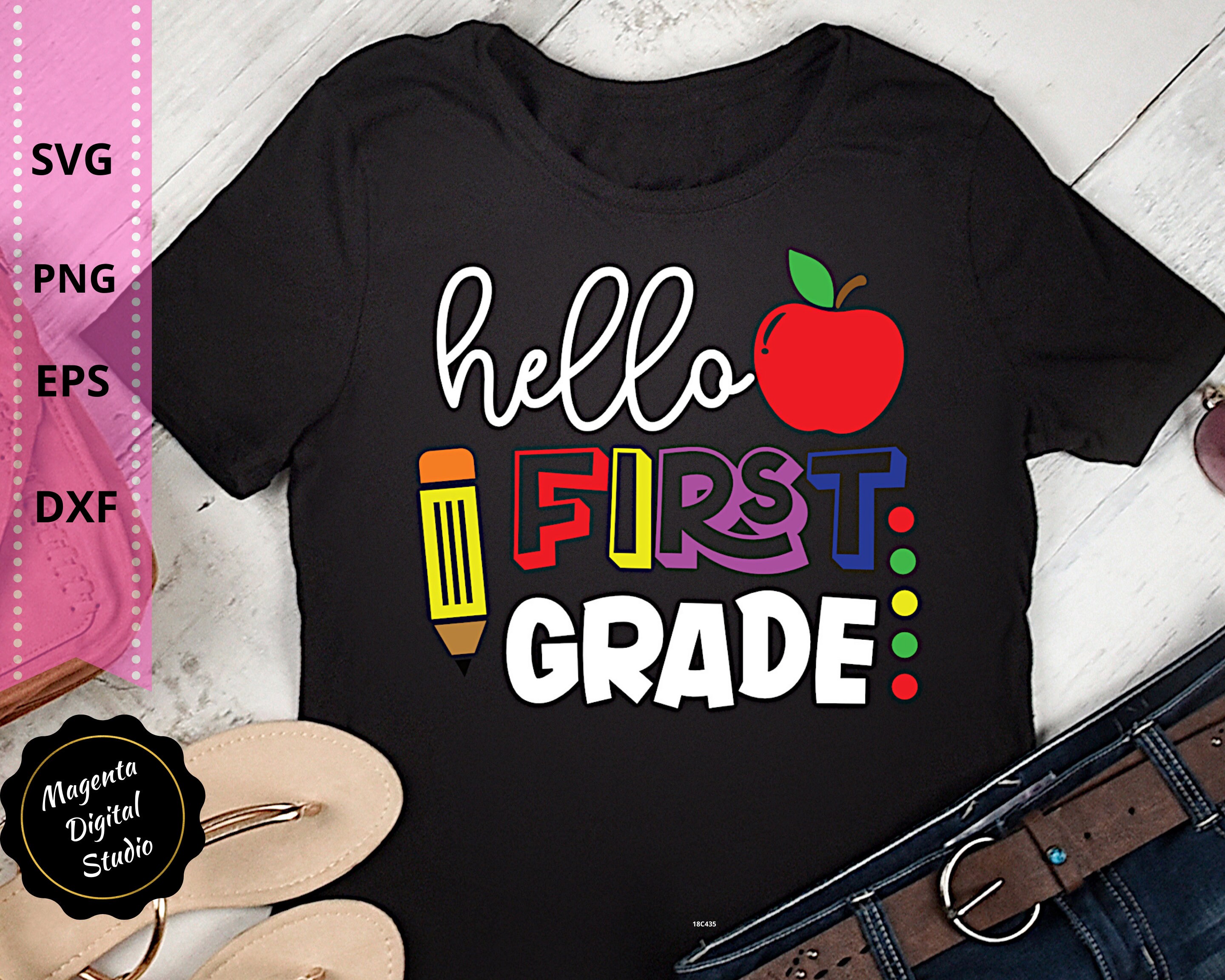 Hello First Grade SVG Back to School Svg Teacher SVG - Etsy