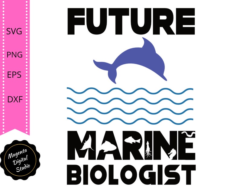 Future Marine Biologist Svg | Dolphin Svg, Silhouette Cut File | Career ...
