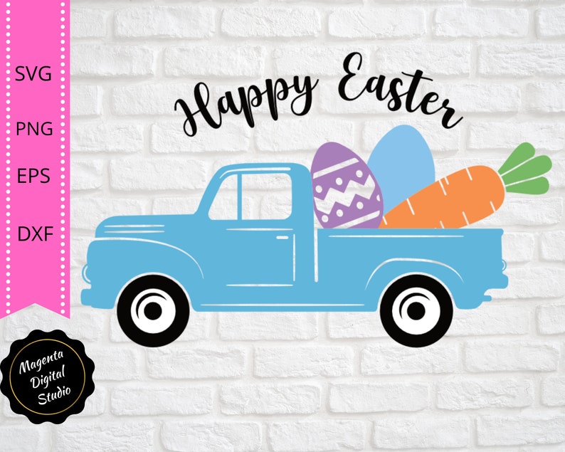 Vintage Easter Truck SVG Egg Svg Easter EGGS Carrot Svg | Etsy