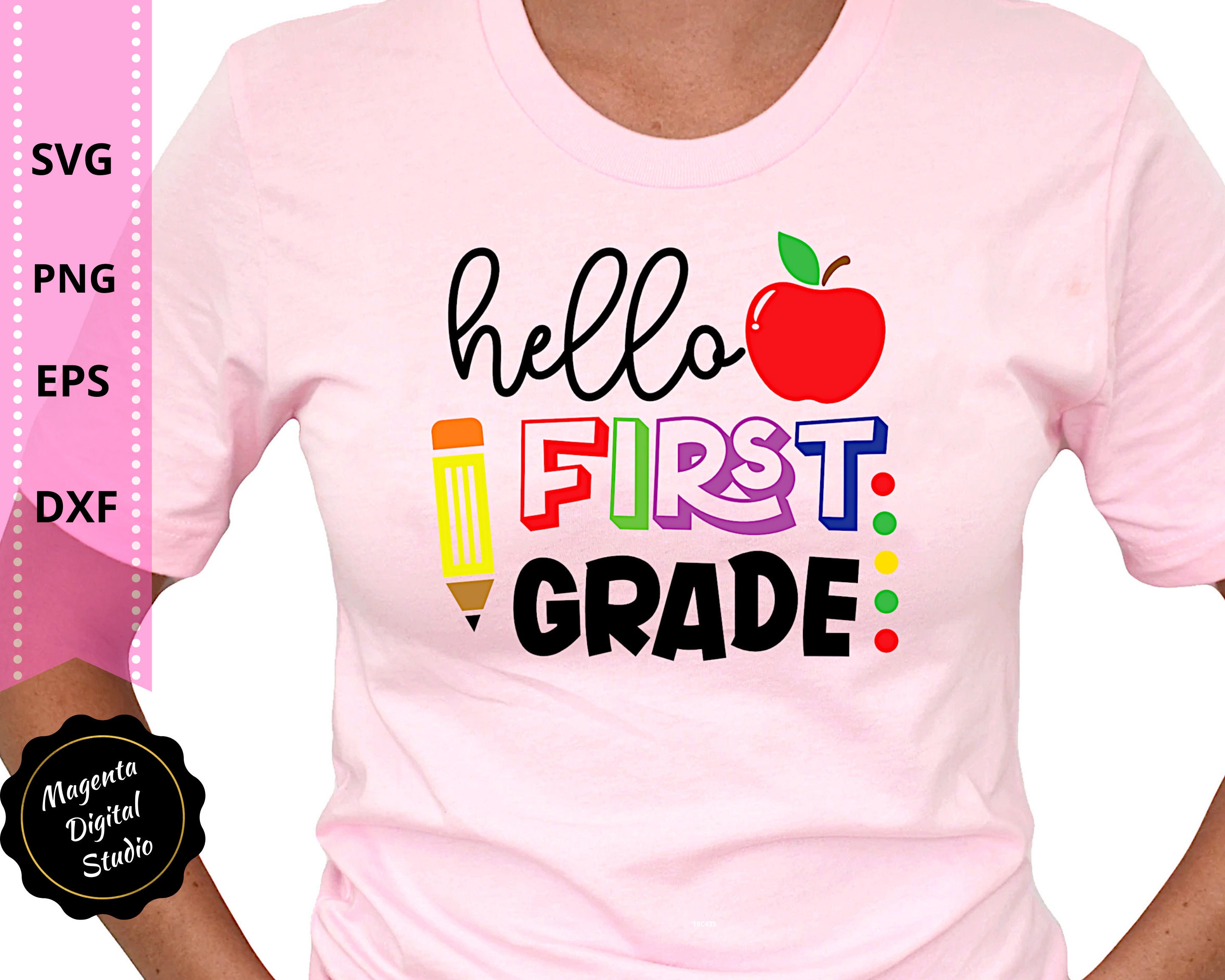 Hello First Grade SVG Back to School Svg Teacher SVG - Etsy