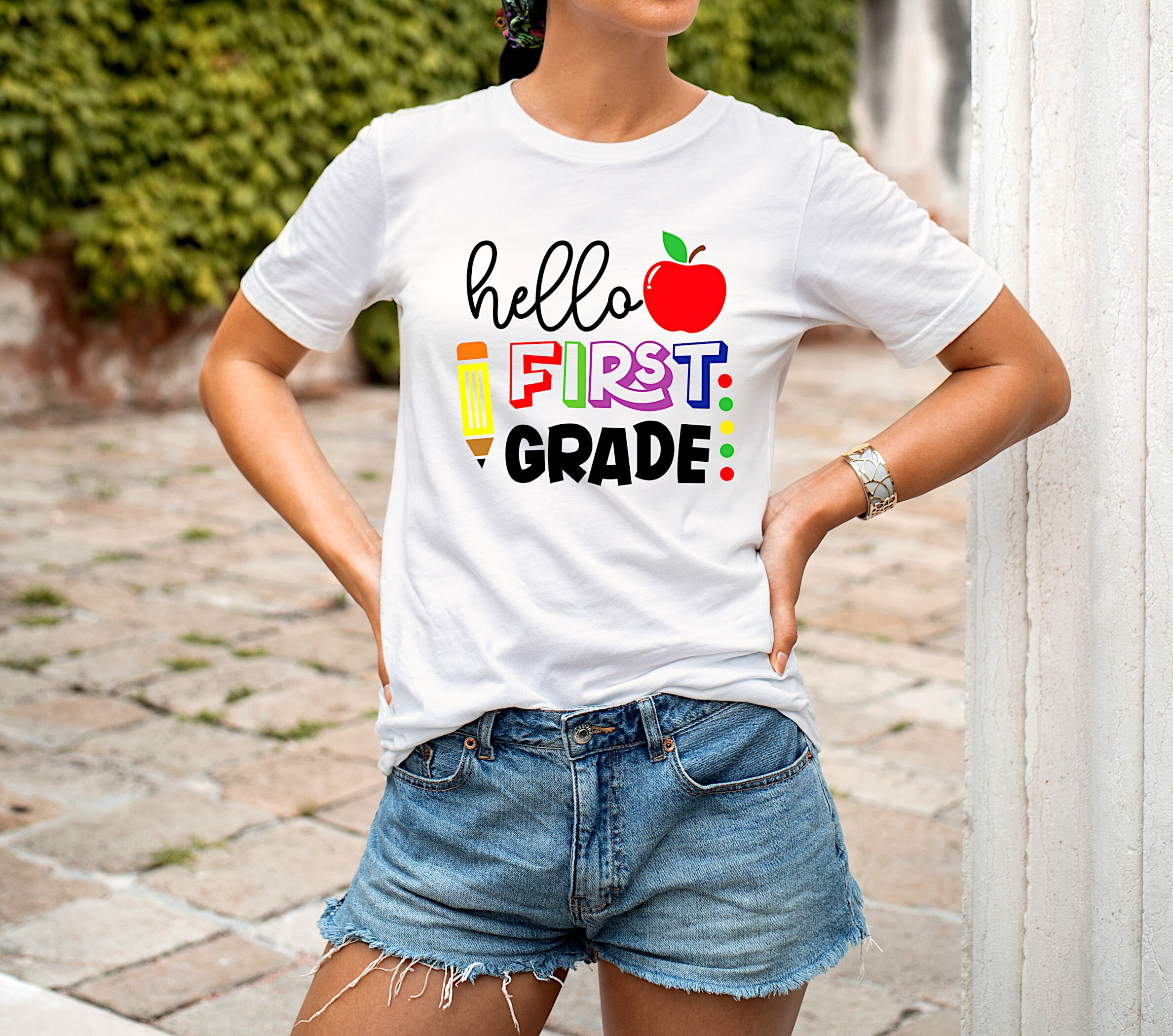 Hello First Grade SVG Back to School Svg Teacher SVG - Etsy