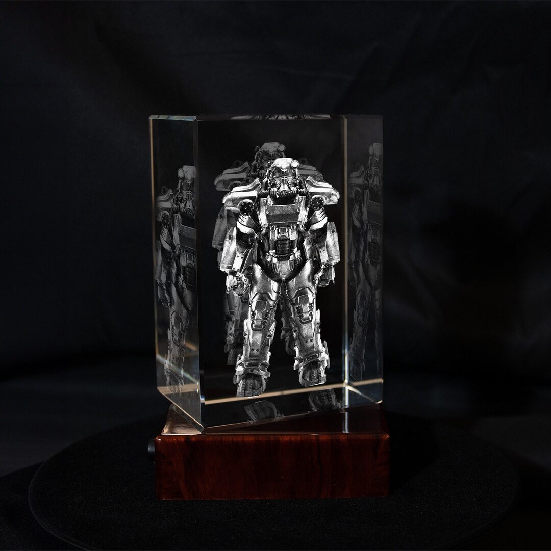 Fallout Armor 3D Glass, Gift for Him, Fallout 4, RGB Bedroom Decor ...