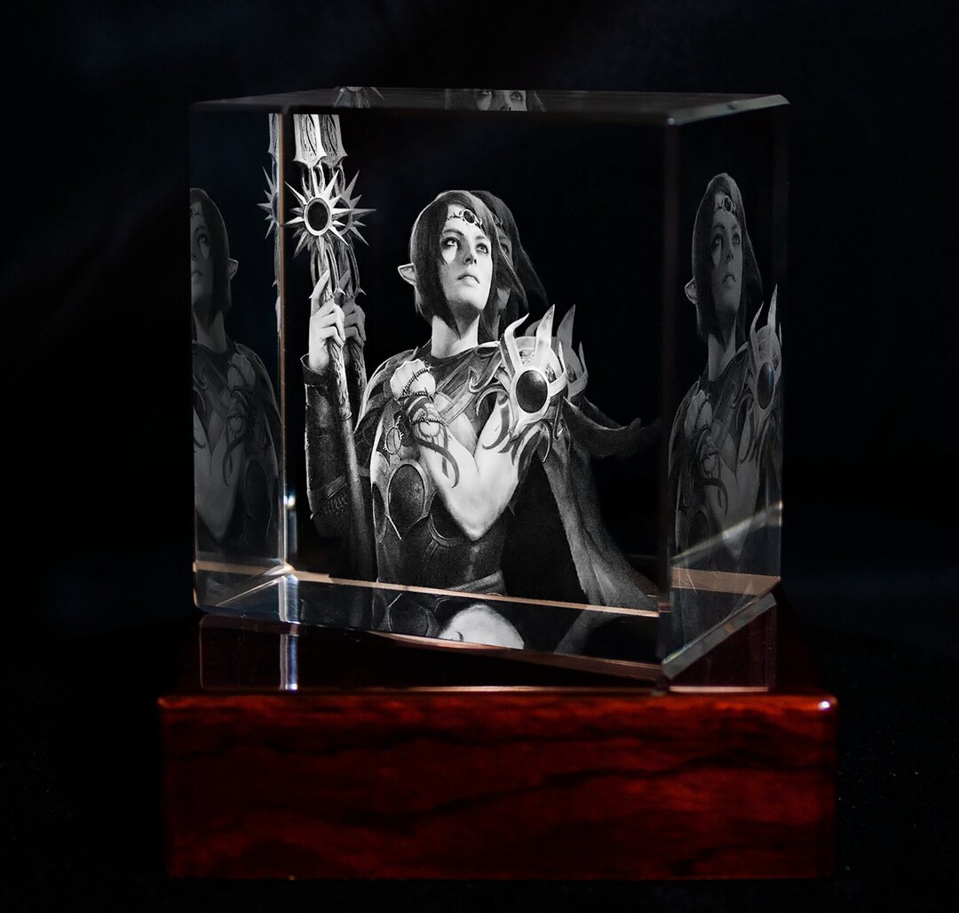 Shadowheart 3D Photo Crystal, Gift for Him, Baldur's Gate 3, Game Room ...