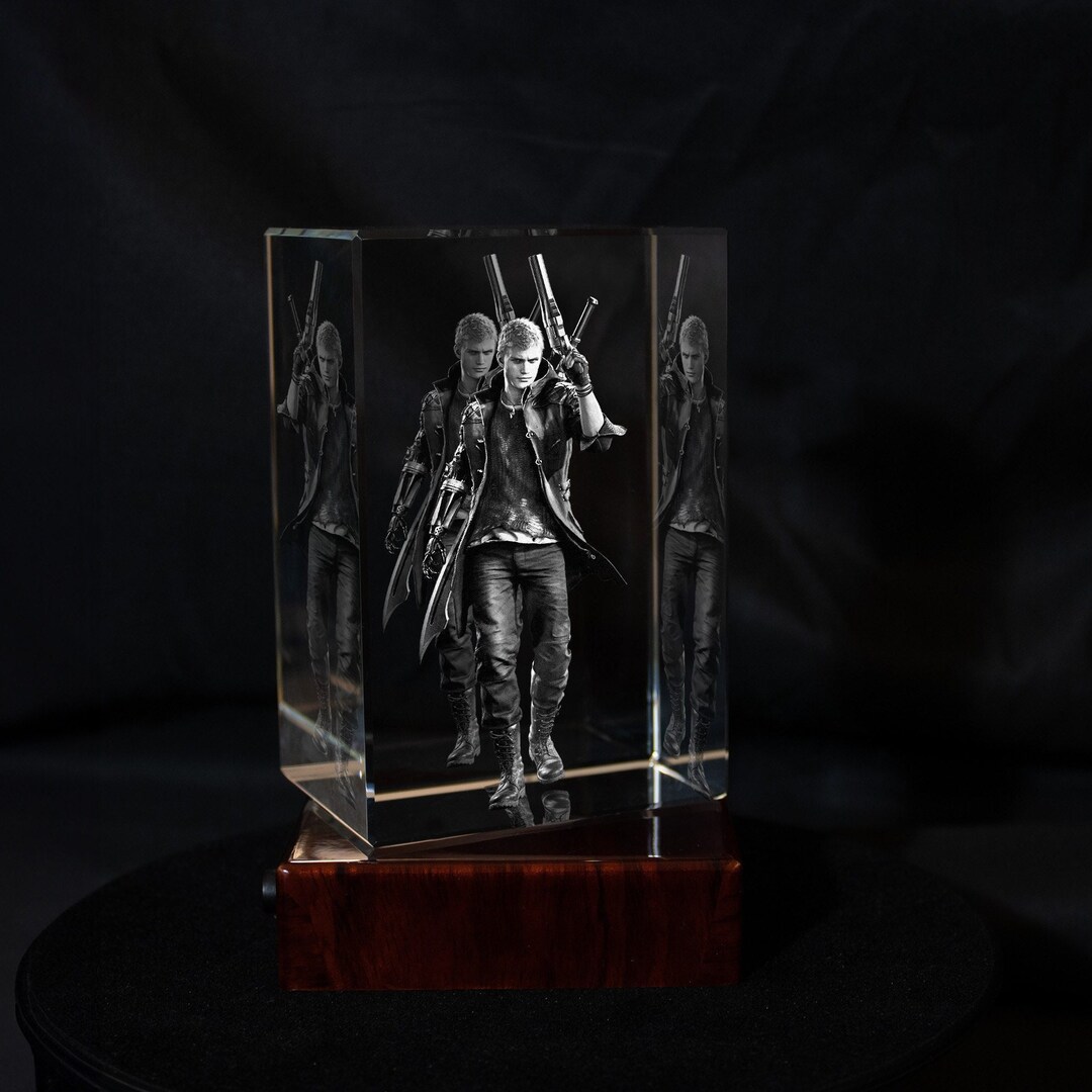 Nero 3D Art, Gamer Gift, DMC Decor, Gifts for Him, Laser Etched Crystal ...