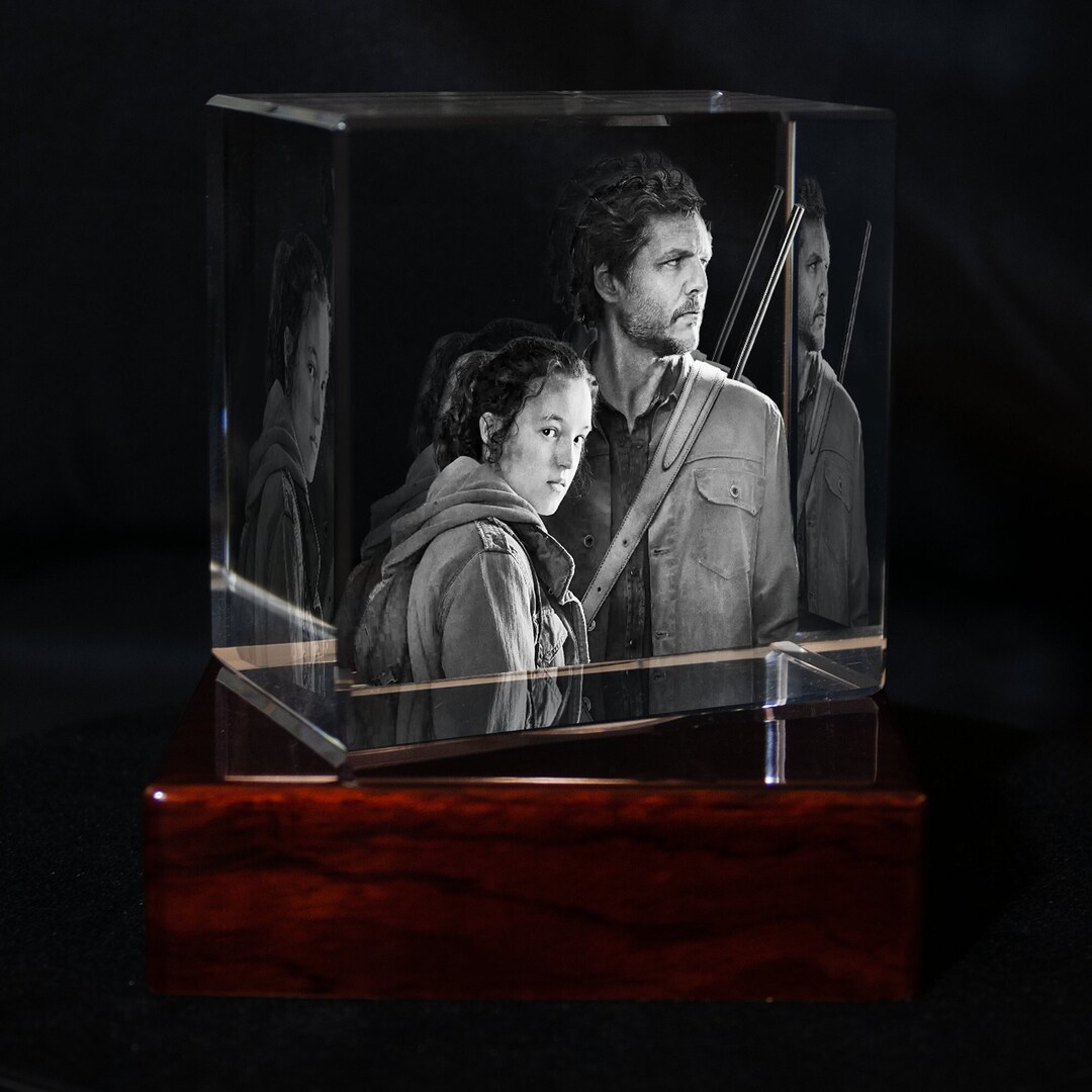 Joel & Ellie 3D Photo Crystal, Gamer Gift, the Last of Us, Game Room Decor, TLOU, Gifts for Him ...