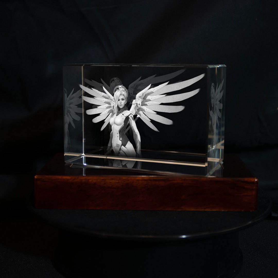 Mercy Overwatch 3D Crystal, Custom Gift for Gamers, Overwatch Art, RGB ...