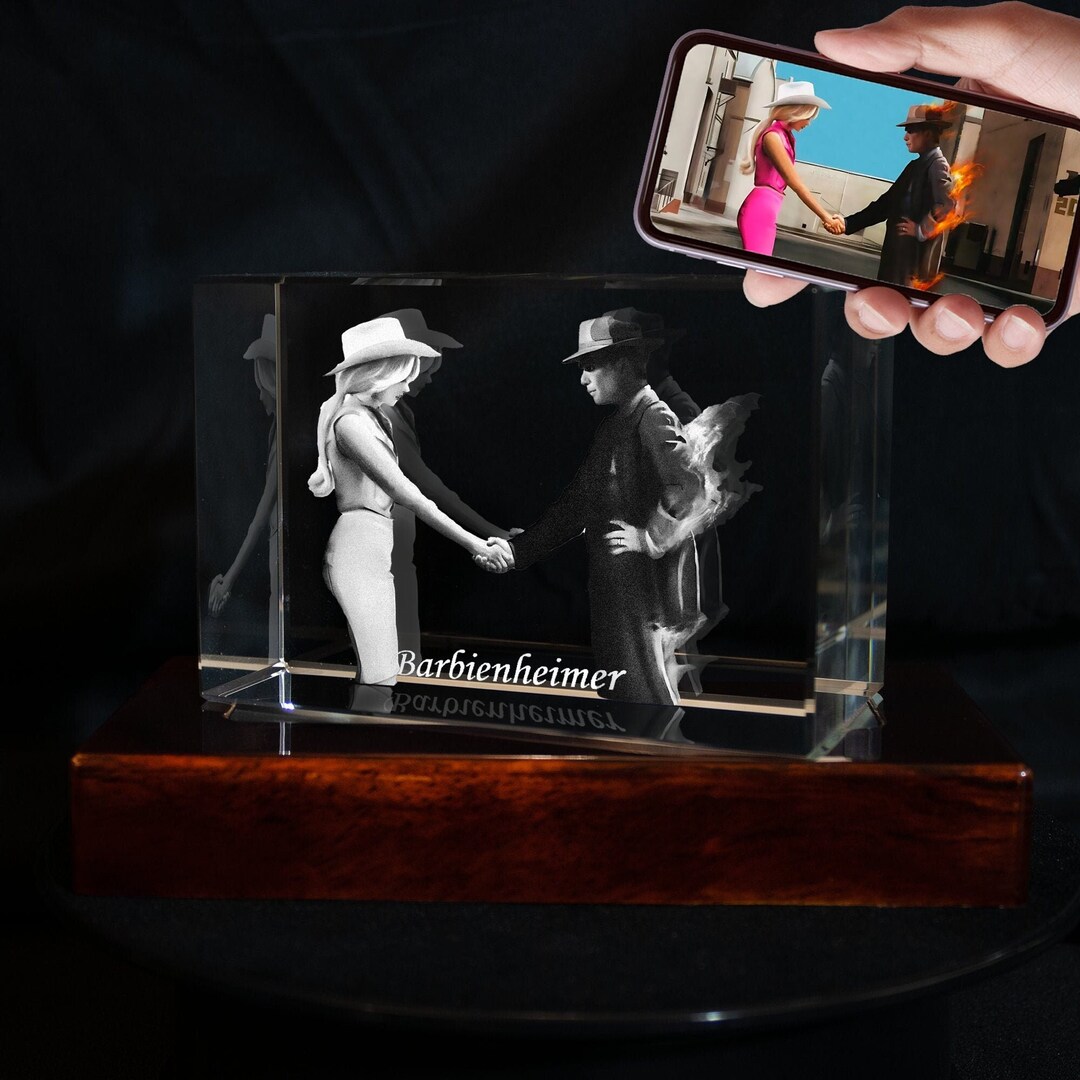 Barbie Oppenheimer, 3D Photo Crystal, Movie Lover, Room Decor, Gift for ...