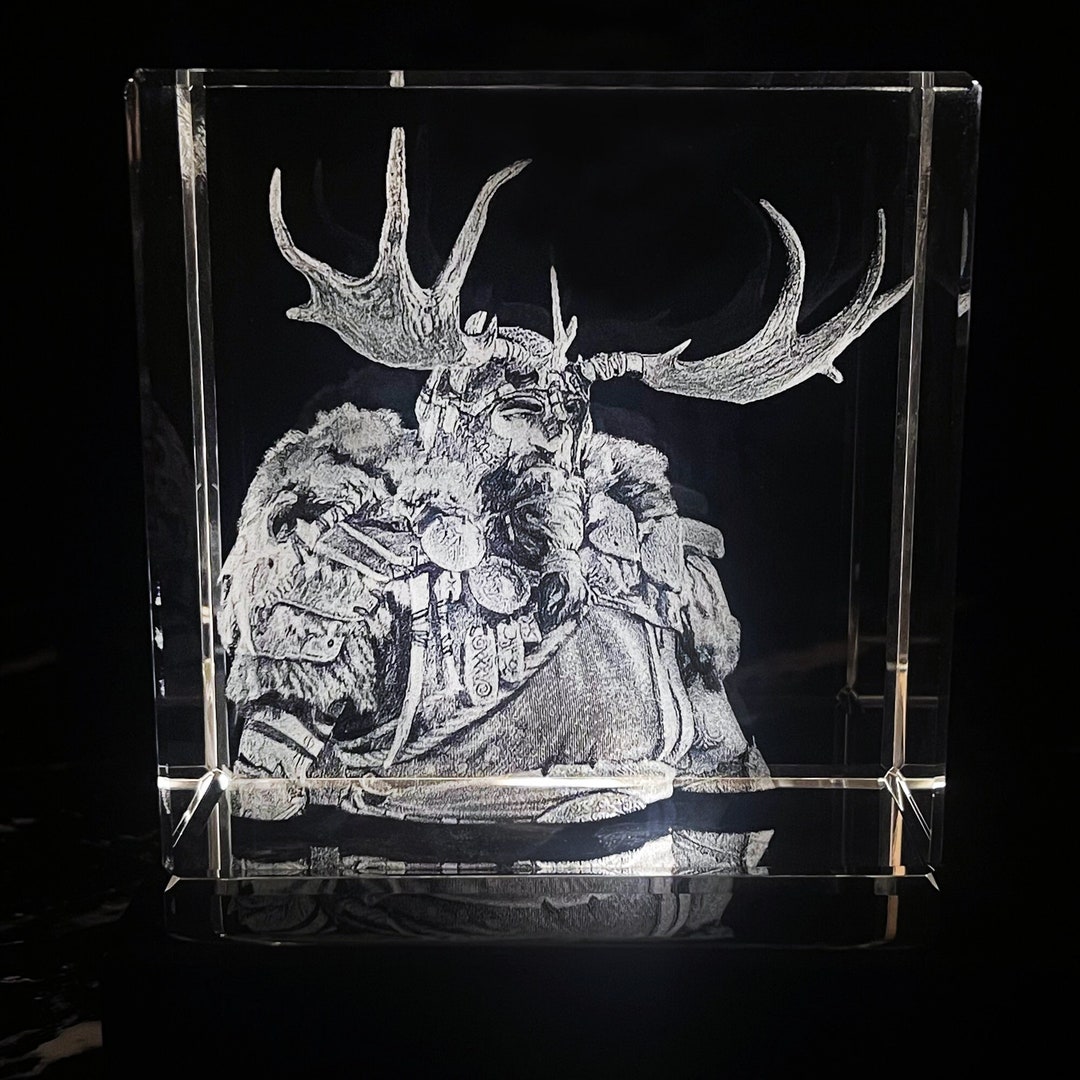 Diablo 4 Druid 3D Photo Crystal, Game Room Decor, Etched Art,, Gift for ...