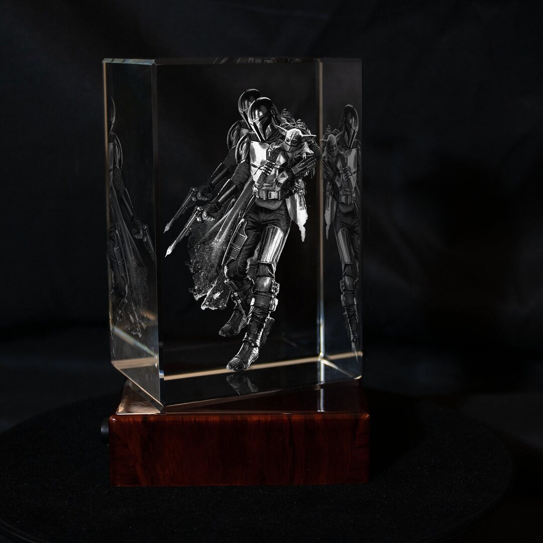 Mando 3D Art, RGB Room Decor, Starwars Gift, TV Show Lovers, Gift for ...