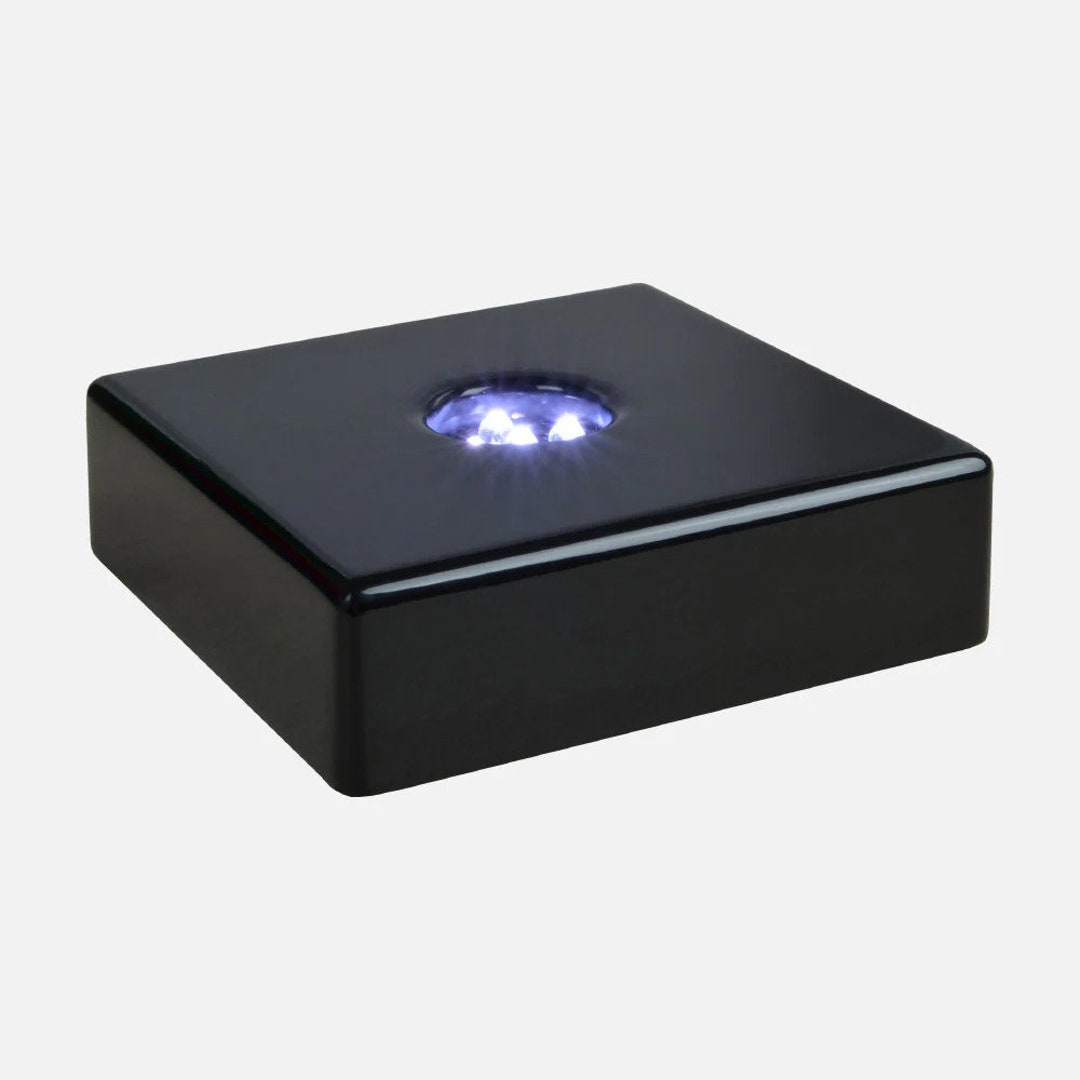 RGB Light Base for 3D Crystal Glass, Black Rosewood, Crystal Portrait ...
