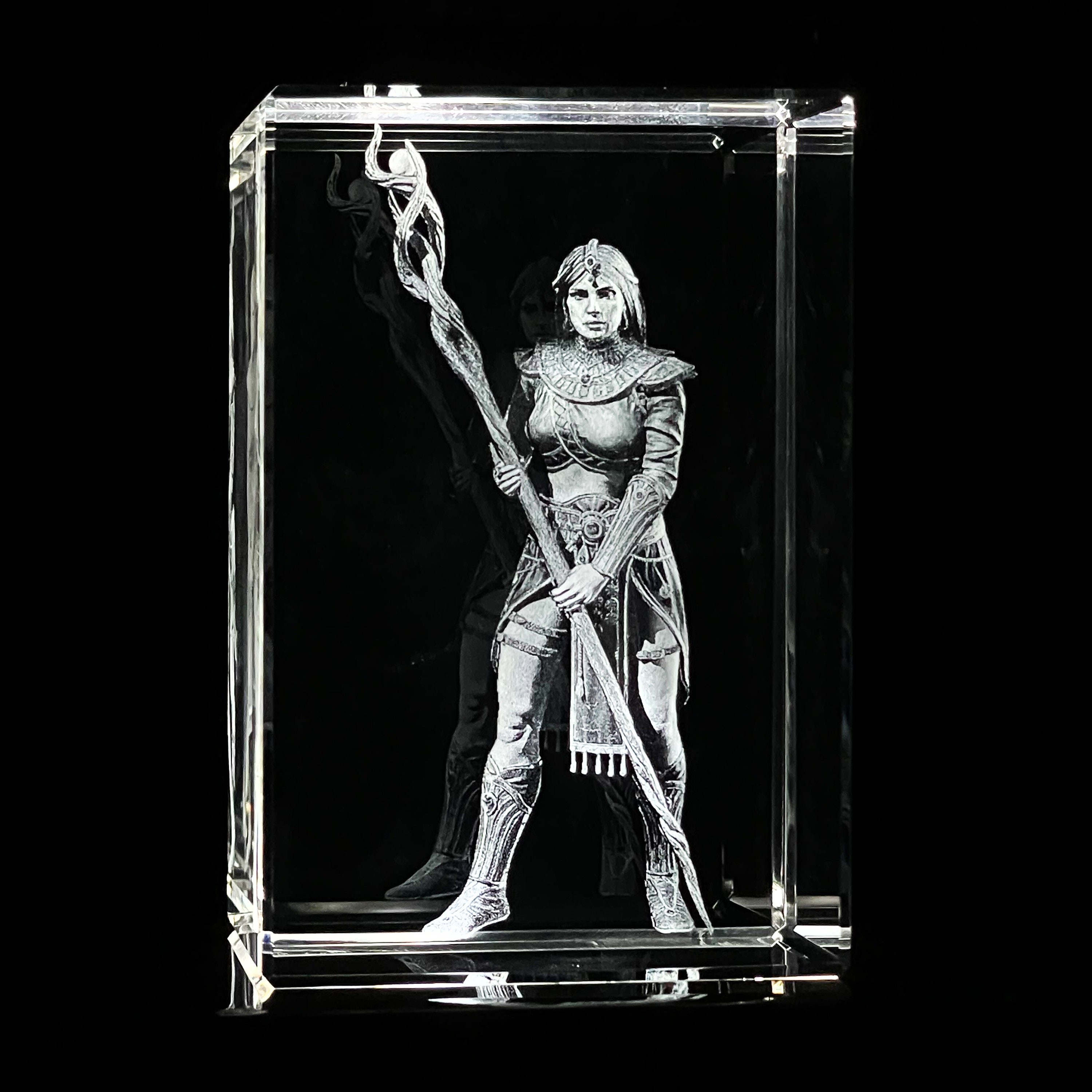 Necromancer 3D Photo Crystal Gamer Gift RPG Lover Game Room - Etsy