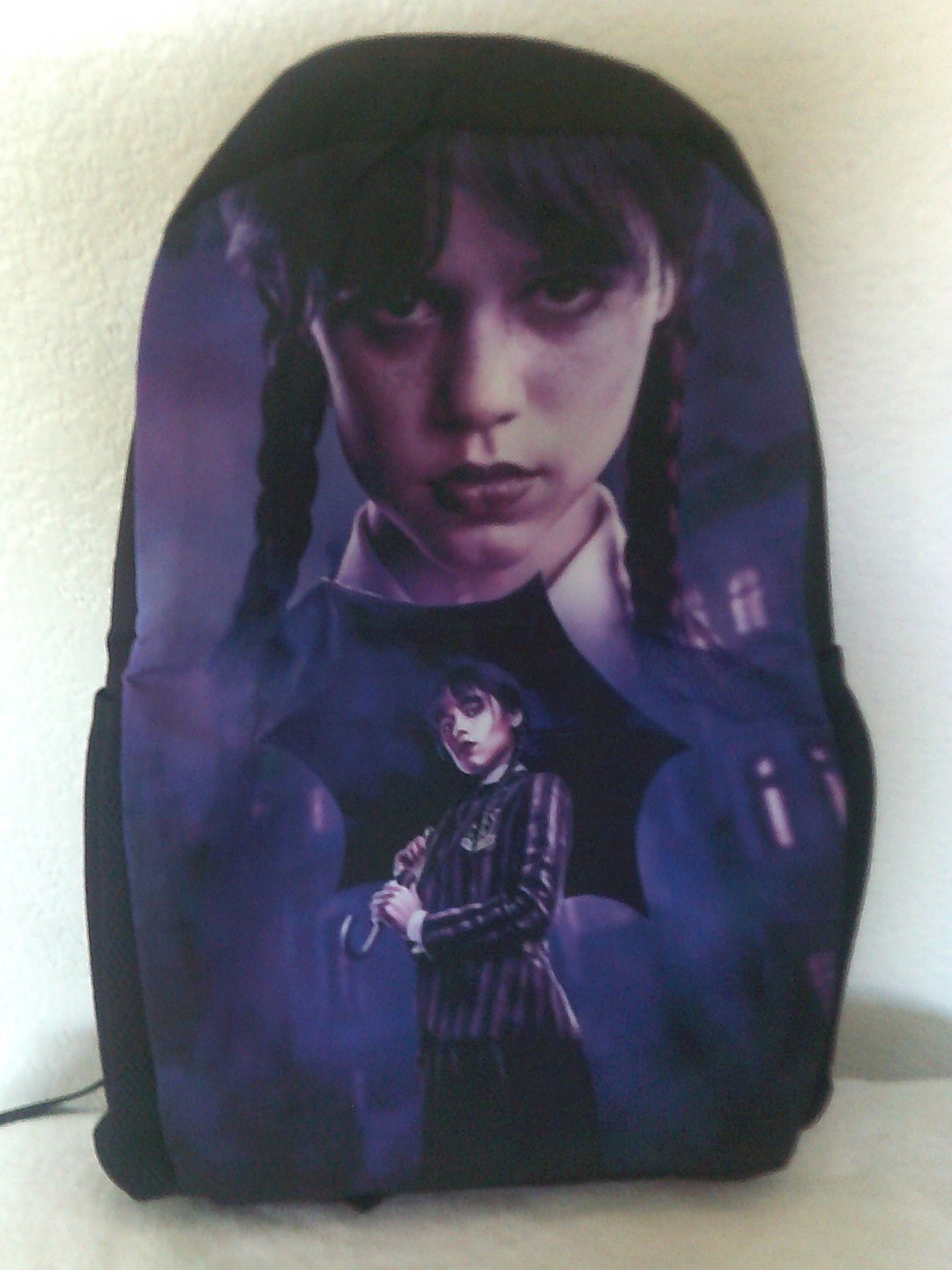 Wednesday Addams Cosplay Backpack School Bag Travel Outdoor Rucksack ...