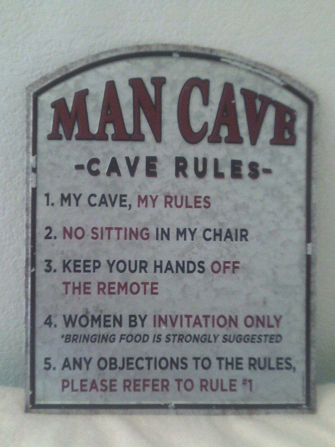 BEWARE MAN CAVE Cave Rules Sign Funny Humorous Sign - Etsy