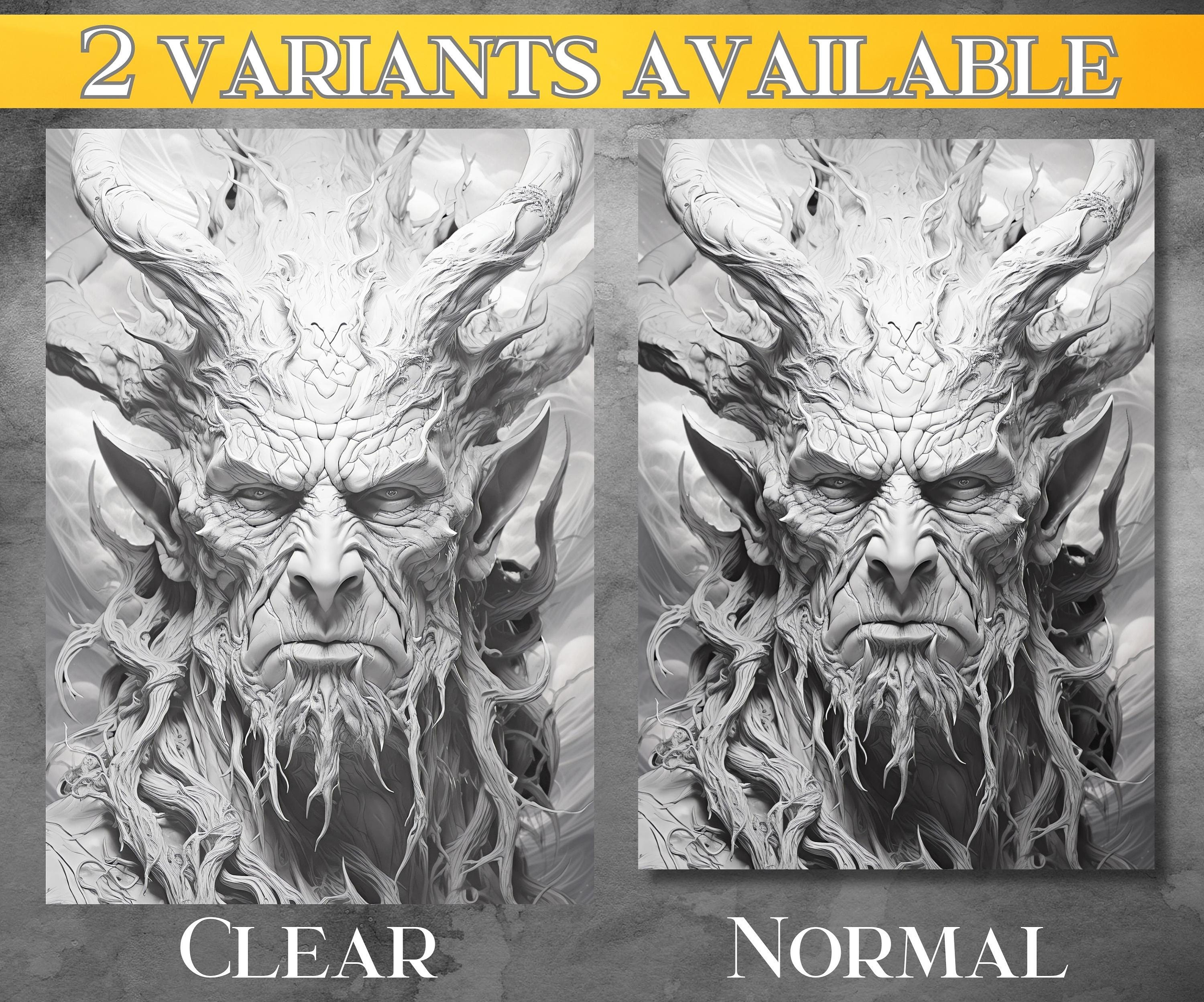 Demonic Grayscale Coloring Book: Journey in Hell 2 (PDF Download) - Etsy
