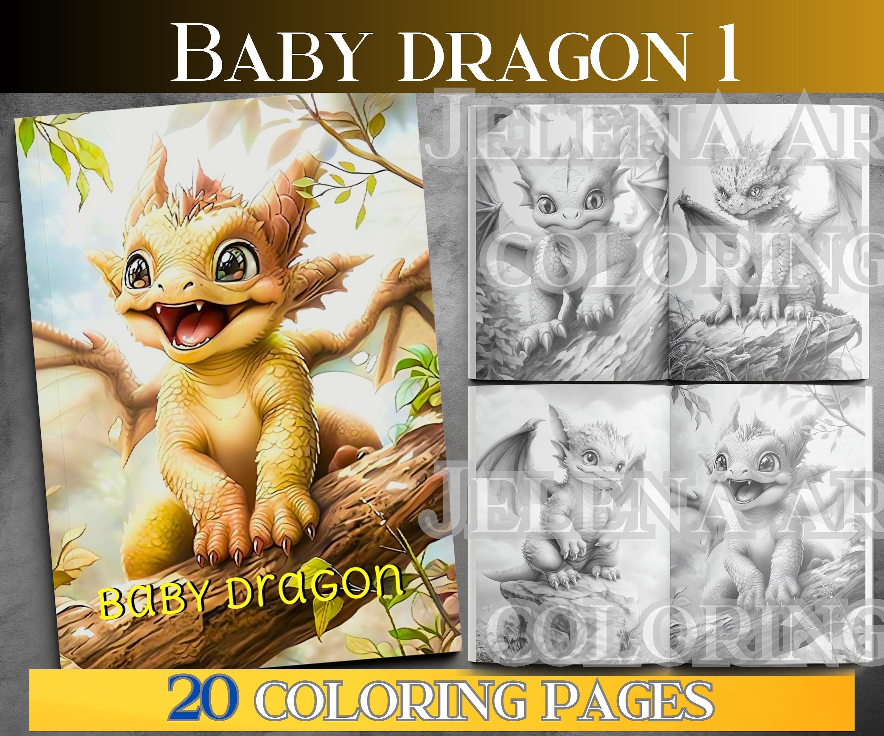 Animated Baby Dragon Coloring Pages