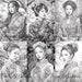 20 Japanese Garden Geisha Grayscale Coloring Pages HD 300 Dpi A4 PNG ...