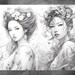 Grayscale Japanese Geisha Coloring Book. 30 Printable Coloring Pages of ...