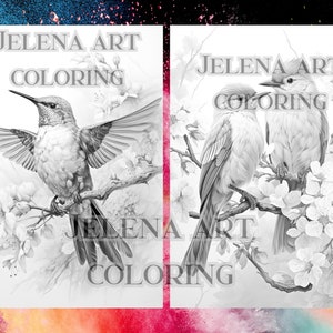 Birds Grayscale Coloring Book for Adults: 30 Worldwide Illustrations (PDF) - Etsy