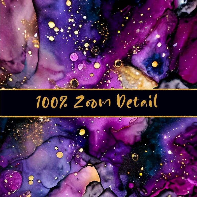 Purple and Gold Agate Digital Paper, Watercolor Textures, Sparkly ...