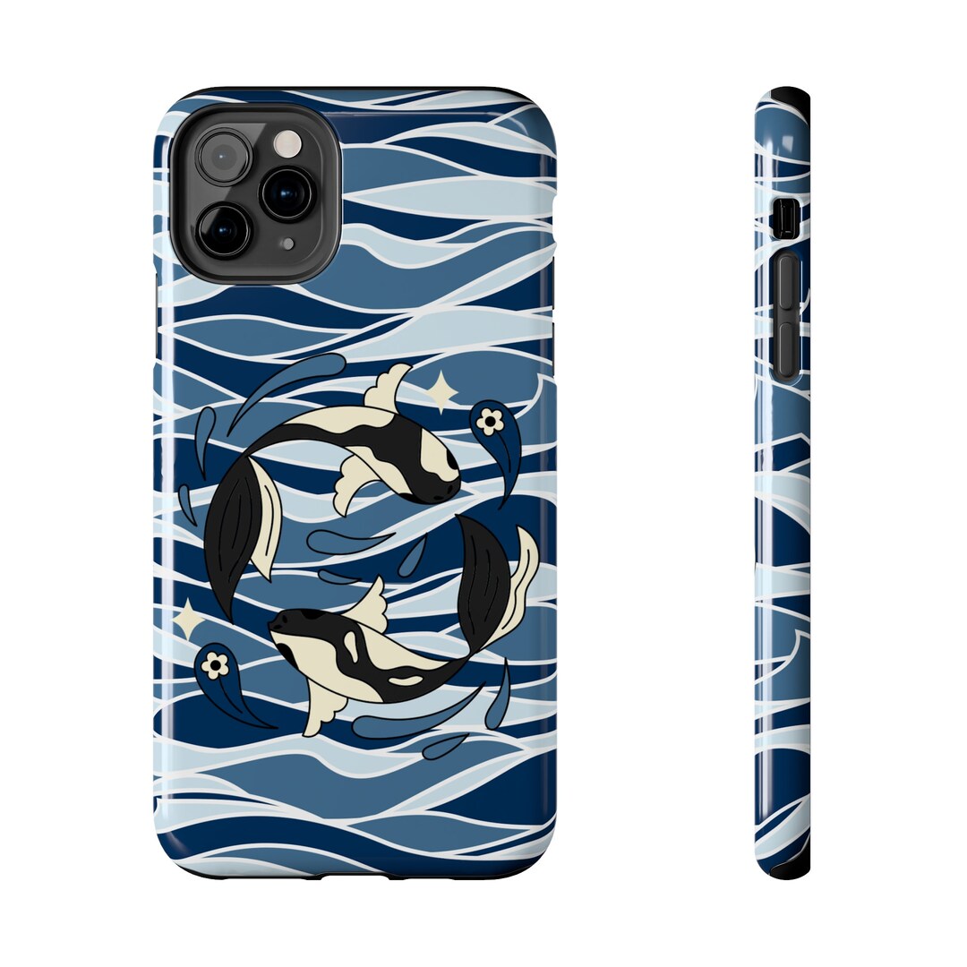 Yin Yang Phone Case Cute and Unique Wavy Case Koi Fish iPhone Case - Etsy