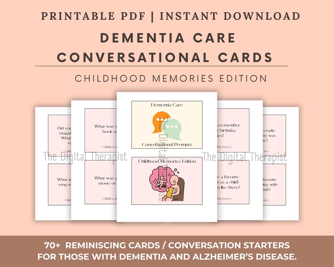 Dementia Care 70+ Conversational Cards | Reminiscing Activity for ...