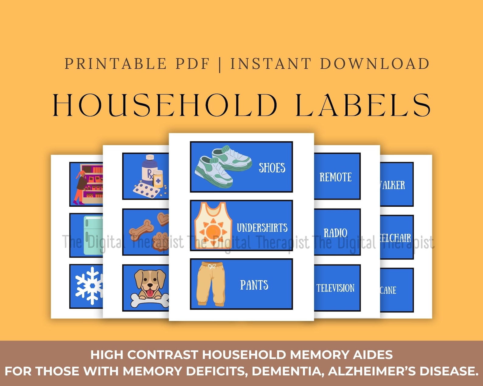 Dementia Care Blue Labels- Alzheimer's & Memory Loss Support - Senior ...