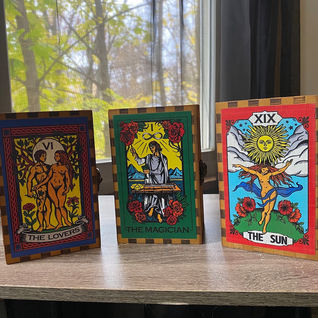 Painted Tarot Card Boxes Tarot Box Trinket Box Box for Tarot Cards ...
