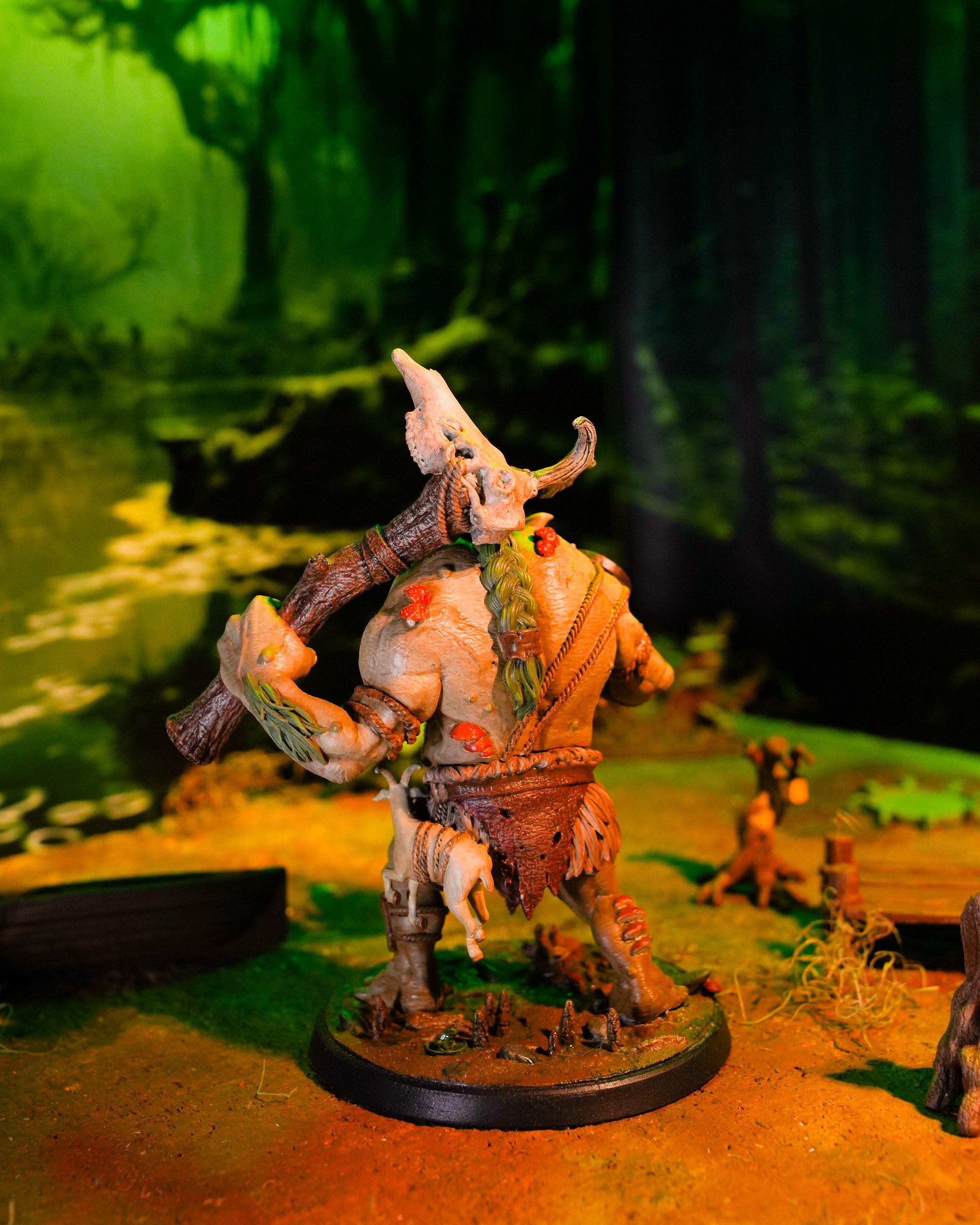 Troll With Skull Club RPG Model W/ Base | 32mm and 75mm Scale Options ...