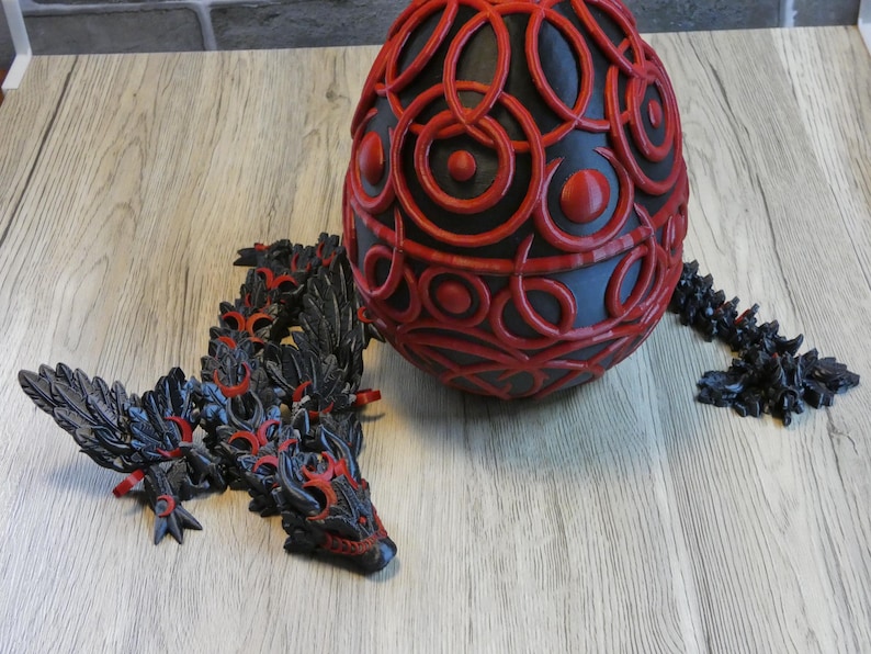 Articulated Lunar Dragon | 3D Printed | Many Color Options! | Dragon ...
