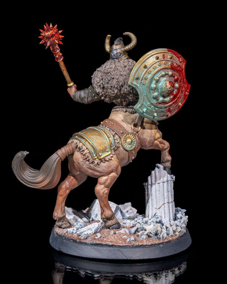 Centaur Warrior RPG Model W/ Base | 32mm and 75mm Scale Options | D&D ...