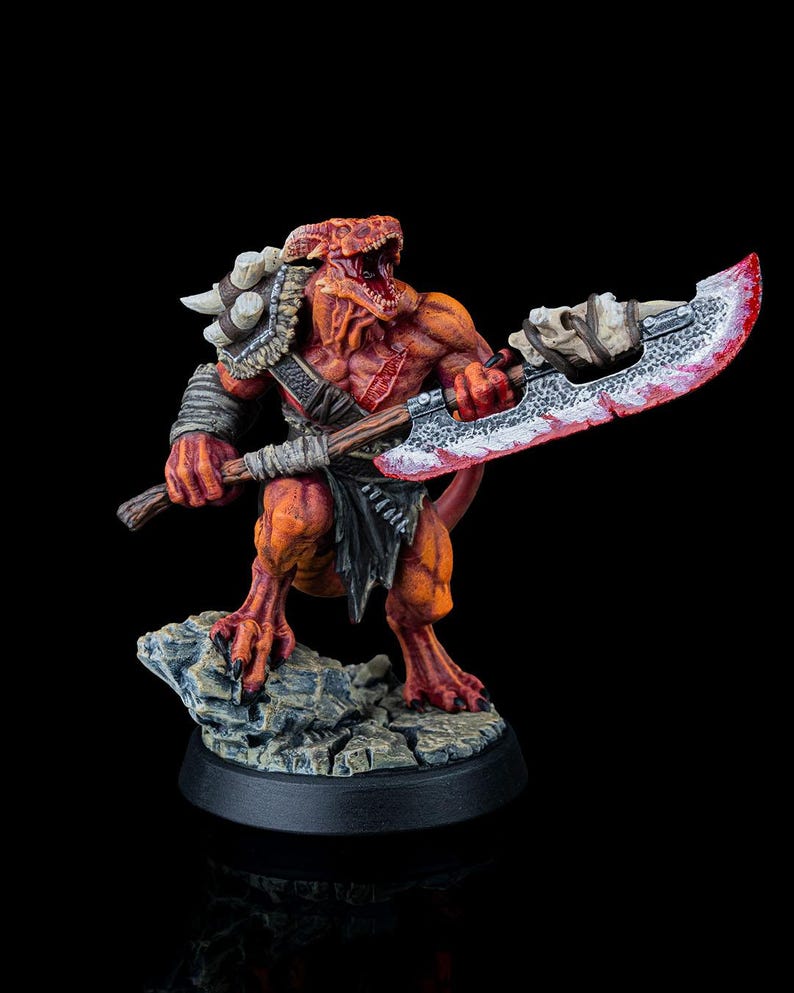 Dragonborn Barbarian RPG Model | 32mm and 75mm Scale Options | D&D ...