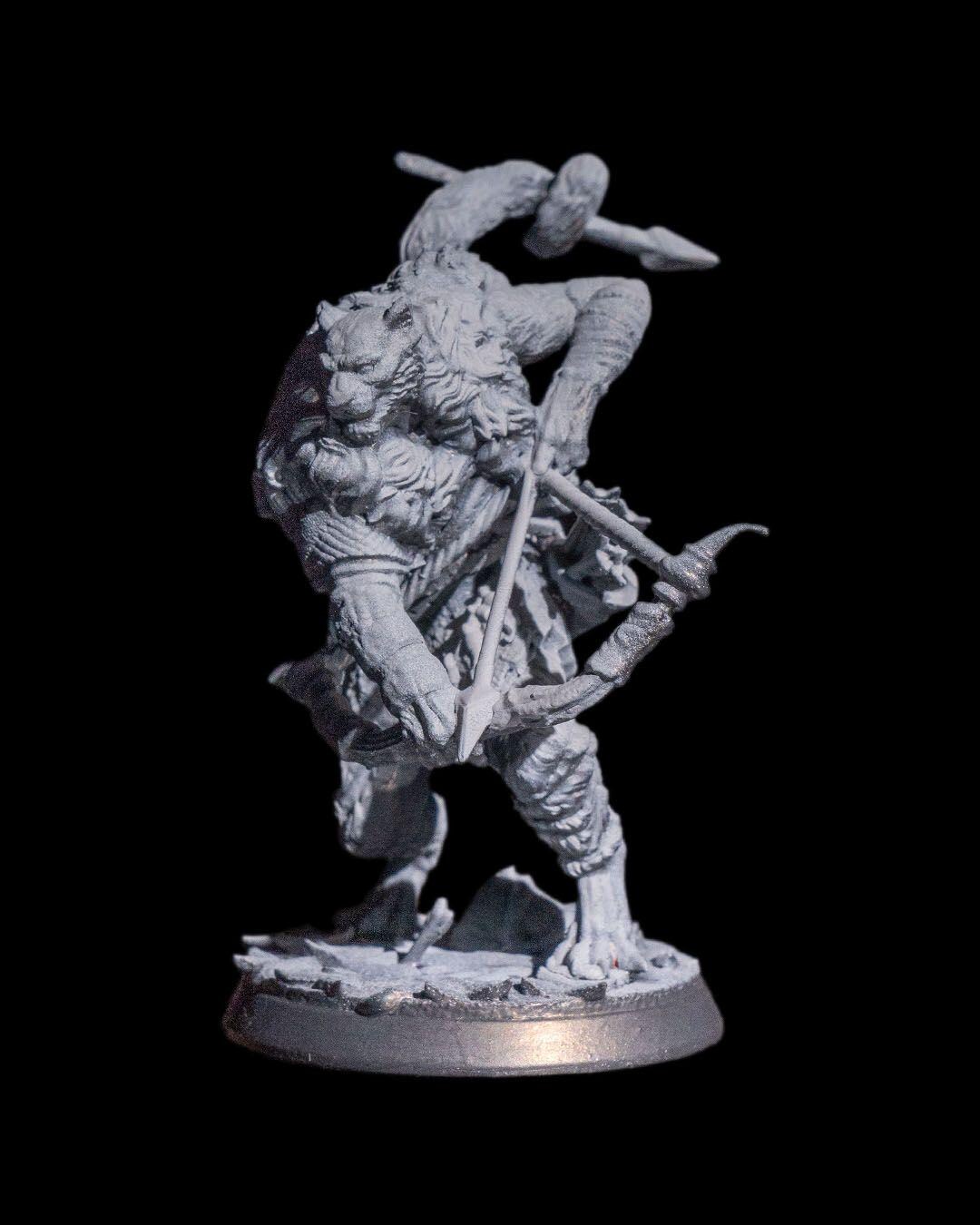 Tabaxi Ranger Archer RPG Model W/ Base | 32mm and 75mm Scale Options ...
