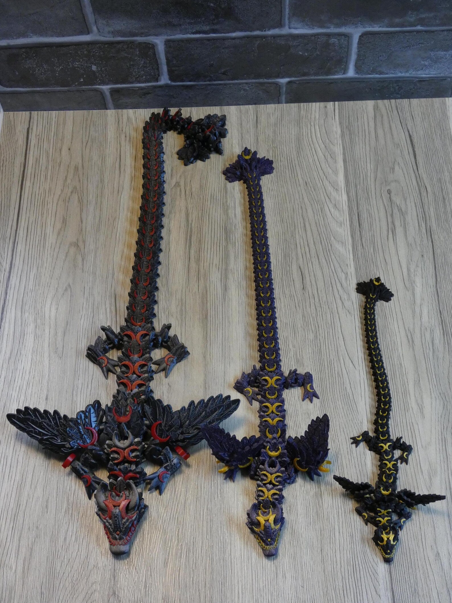 Articulated Lunar Dragon | 3D Printed | Many Color Options! | Dragon ...