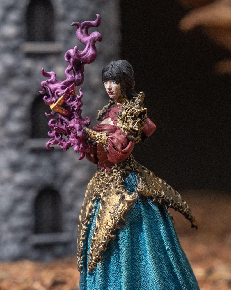Female Human Wizard RPG Model W/ Base | 32mm and 75mm Scale Options | D ...