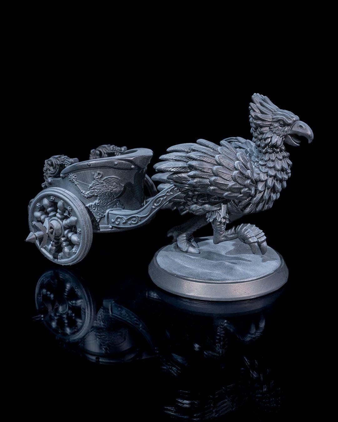 Fantasy War Chariot RPG Model W/ Base | 32mm Scale | D&D Tabletop ...
