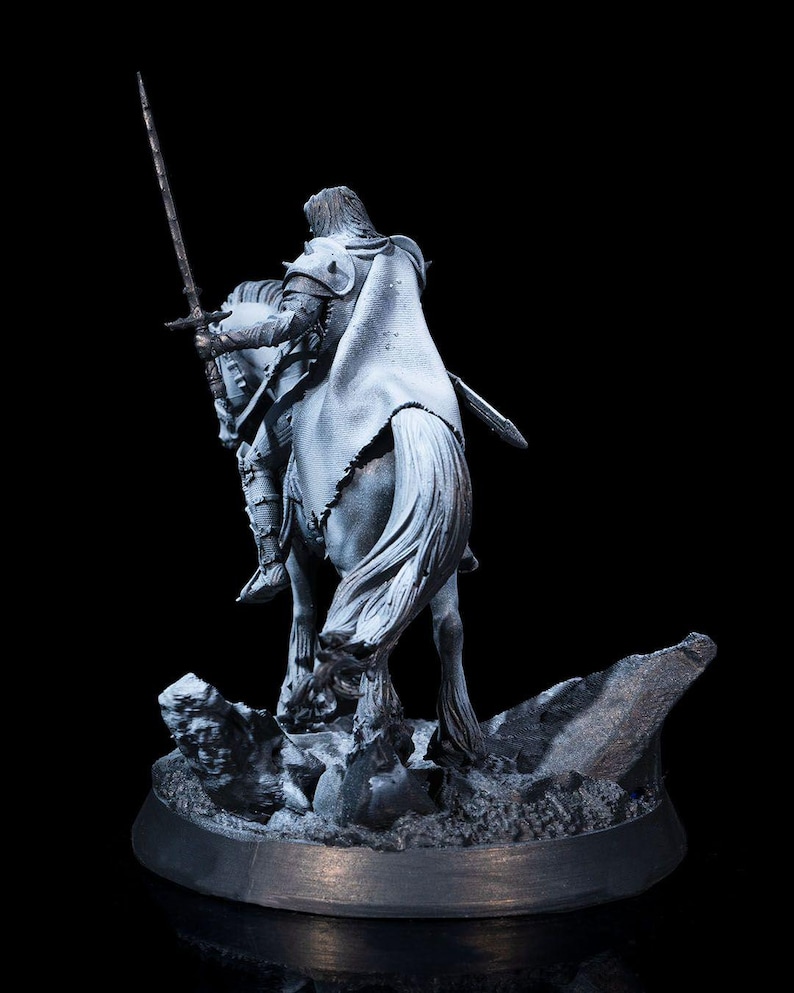 Mounted Knight RPG Model W/ Base | 32mm and 75mm Scale Options | D&D ...