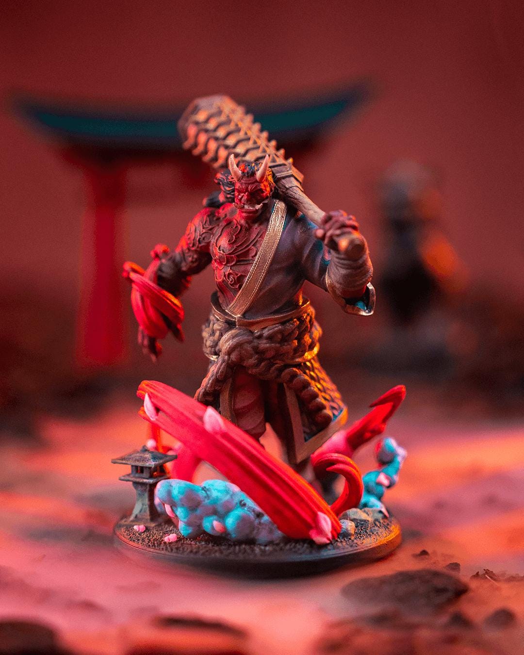 Oni Yokai RPG Model W/ Base | 32mm and 75mm Scale Options | D&D ...